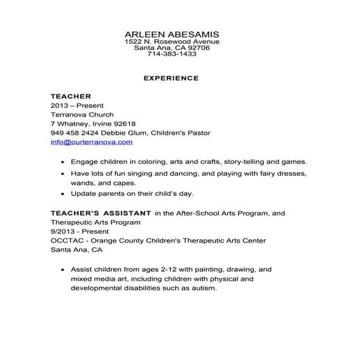 resume word dox | DOCX