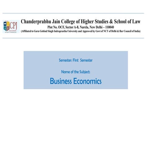 Business Economics | PPT