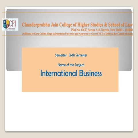International Business | PPT