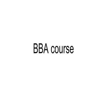 BBA course | PPTX