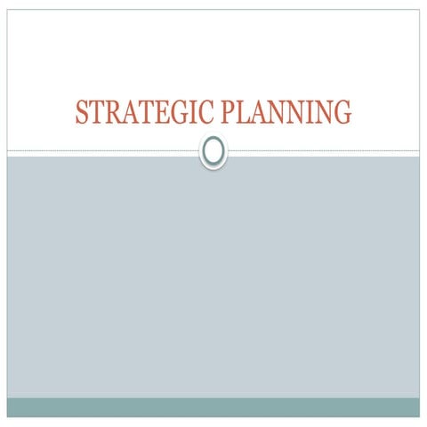 Strategic planning in COMPANIES -BUSINESS | PPTX