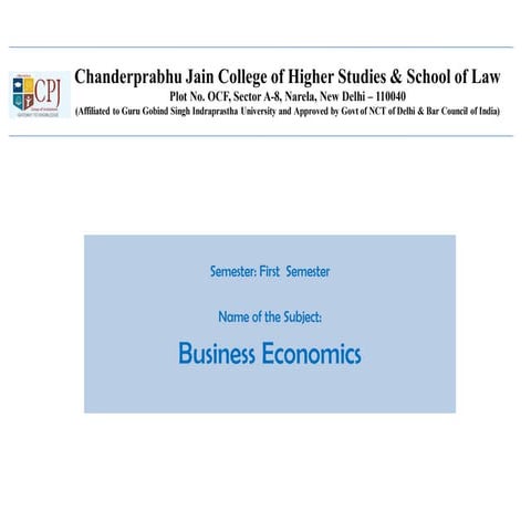 Business Economics | PDF
