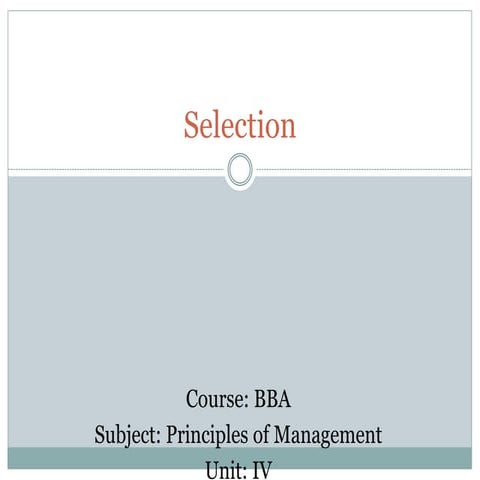 Bbai pom u4.3 selection | PPT