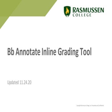 Bb Annotate Inline Grading Tool | PDF | Technology & Computing