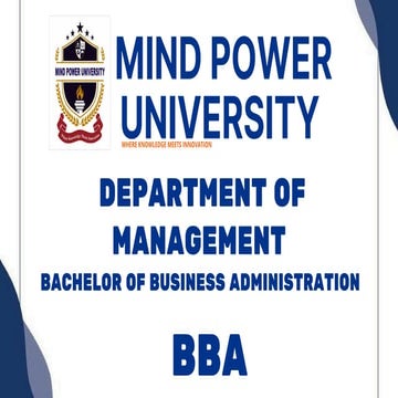 Bachelor of Business Administration (BBA): Course Structure and ...