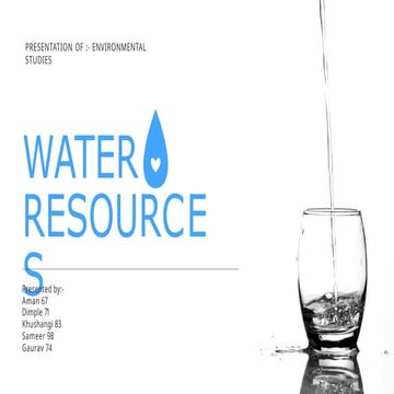 Water resources_ Environmental Sciences | PPTX