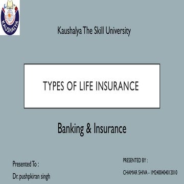 Term and Permanent Life Insurance Advantages | PPTX