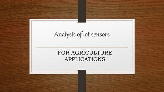 Smart agriculture system | PPTX | Agriculture | Industries