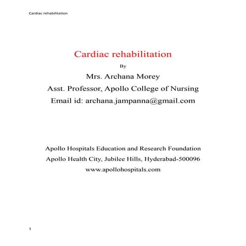 Cardiac rehabilitation (1) | PDF