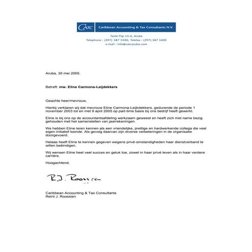 Getuigschrift CATC | PDF