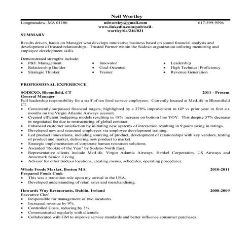 Neil Wortley Resume June 2015 | DOC