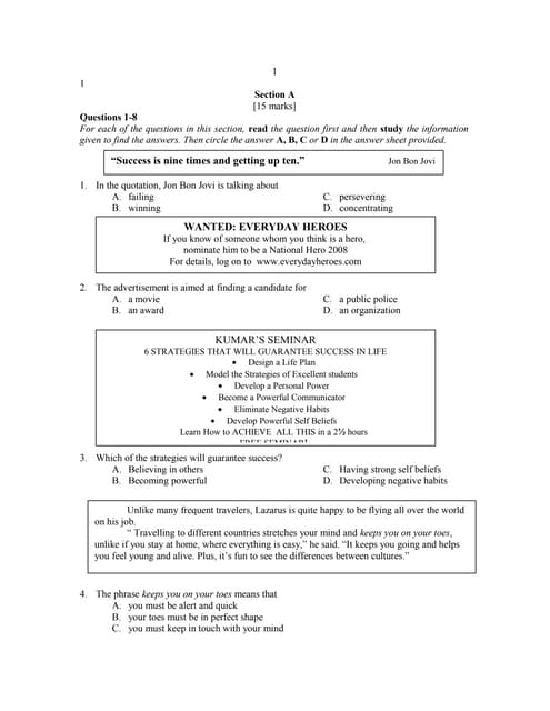 Pt3 form 2 final exam | DOCX