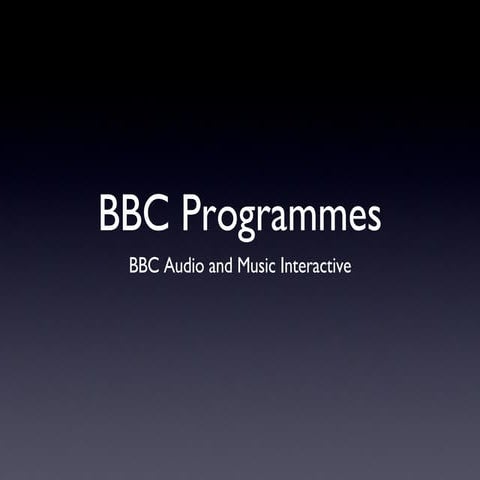 BBC Programmes | PPT