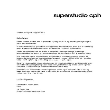 Superstudio anbefaling | PDF