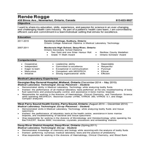 Renee Rogge Resume (Nov. 2015) | PDF