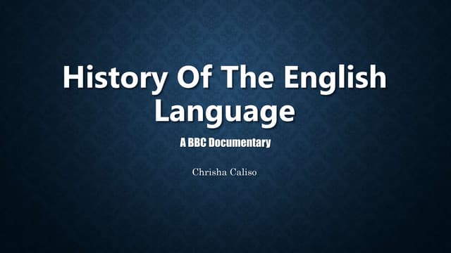 Old english power point | PPT