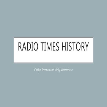 Bbc history radio times | PPTX