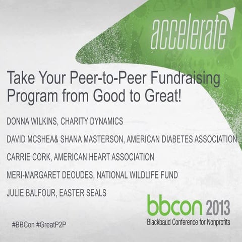 Hot Topics Panel: How to Take Your Peer to Peer Fundraising Program ...