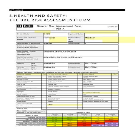 Risk assessment | DOCX