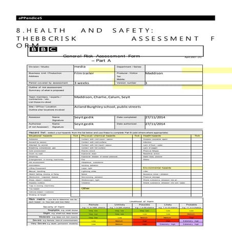 risk assessment | PDF