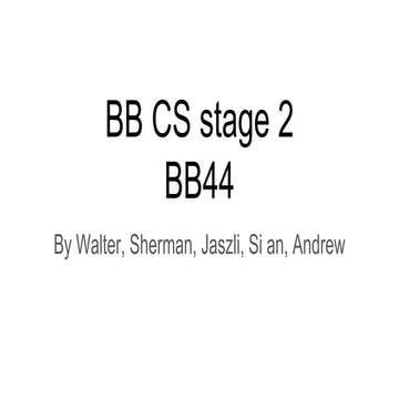 Bb cs stage 2 | PPTX | Business | Business and Finance