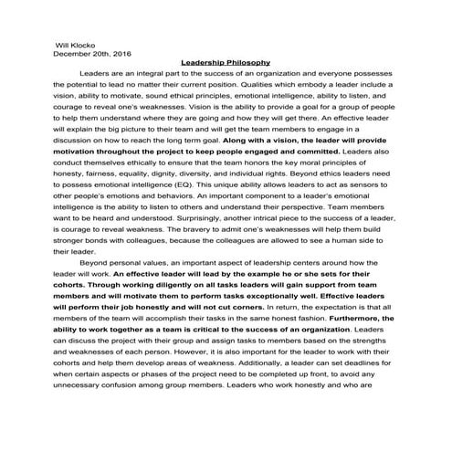 LeadershipPhilosophy (2) | PDF