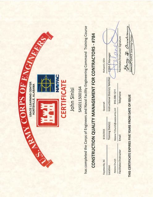 QCM Certificate | PDF