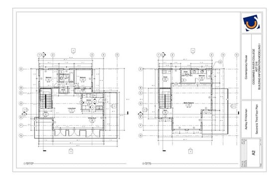 COMMERCIAL BUILDING REVIT 3D - Sheet - A102 - LEVEL 2 | PDF | Interior ...