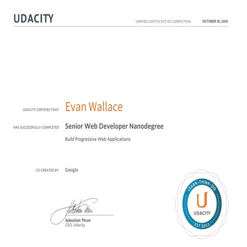 certificate Front-End Web Developer Nanodegree | PDF