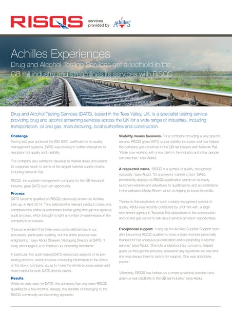 RISQS CERT OF AUDIT | PDF