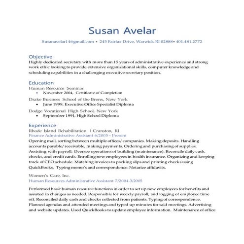 Susan Avelar resume | DOCX