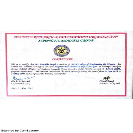 DRDO Certificate | PDF