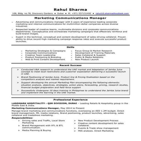 Rahul Sharma CV | PDF
