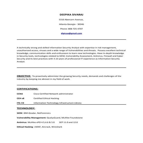 Deepika_Resume | DOC