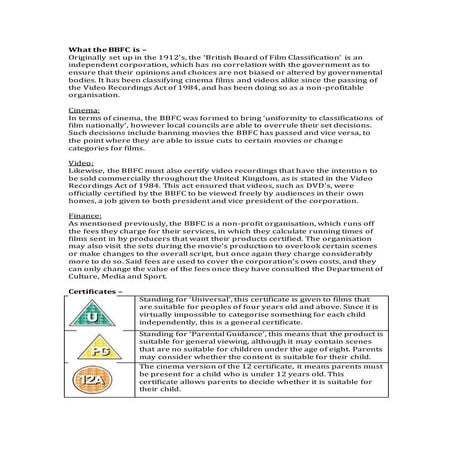Film classifications | PPTX