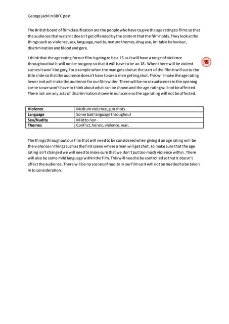 The british board of film classification | DOCX
