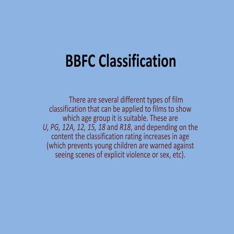 Bbfc Classification | PPTX