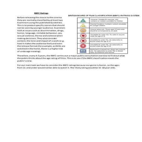 Bbfc ratings | DOCX