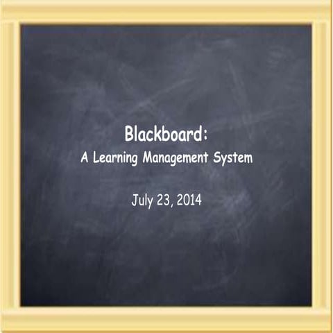 Introduction to Blackboard at HPU | PPTX