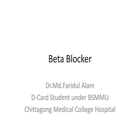 B blocker | PPT