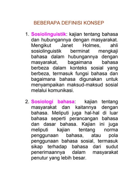 Variasi bahasa -Sosiolinguistik (S1) | PPTX