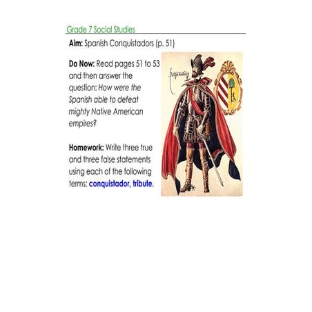 Grade 7 social studies spanish conquistadors | PDF