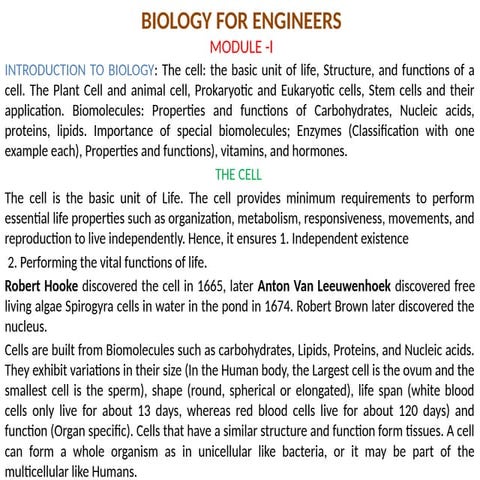 BBOC407 BIOLOGY FOR ENGINEERS. Model 1pptx.pptx