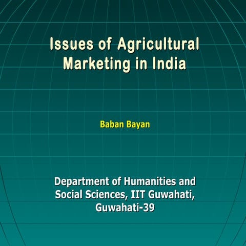 Agricultural Marketing, India, | PPT
