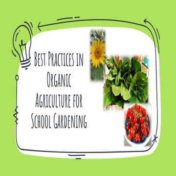 organic and urban agriculture practices! | PPT