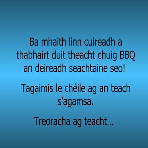 BBQ cuireadh | PPS