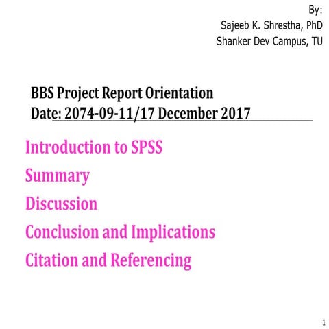 Bbs 4th year project orientation-2017 december 26 | PPT