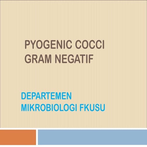 Microbiology-Pyogenic Cocci Gram Negatif | PDF