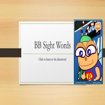 Bb sight words | PPTX