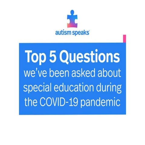 Top 5 special ed questions asked to autism speaks during COVID-19 | PPT